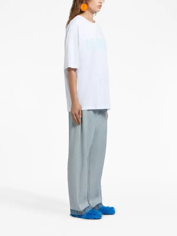 Marni Logo Stamp Cotton T-shirt - White