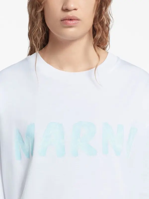 Marni Logo Stamp Cotton T-shirt - White
