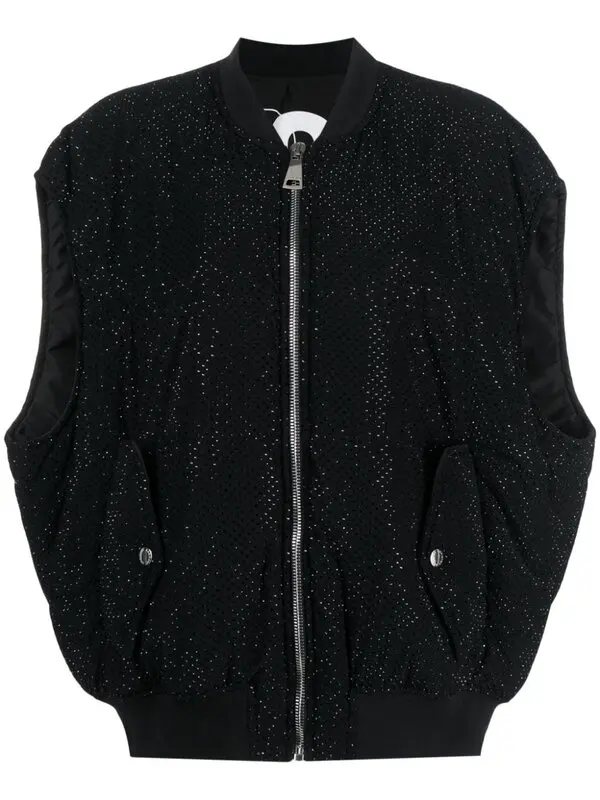 Khrisjoy Rhinestone-embellished Padded Gilet