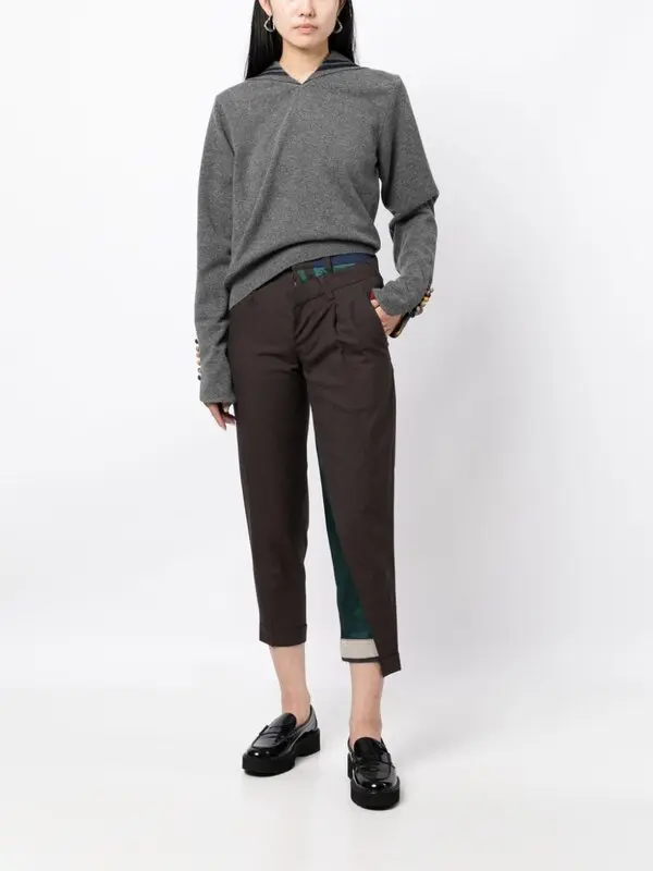 Kolor High-waisted Cropped Trousers