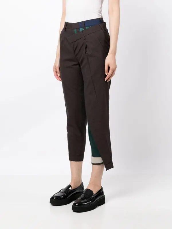 Kolor High-waisted Cropped Trousers