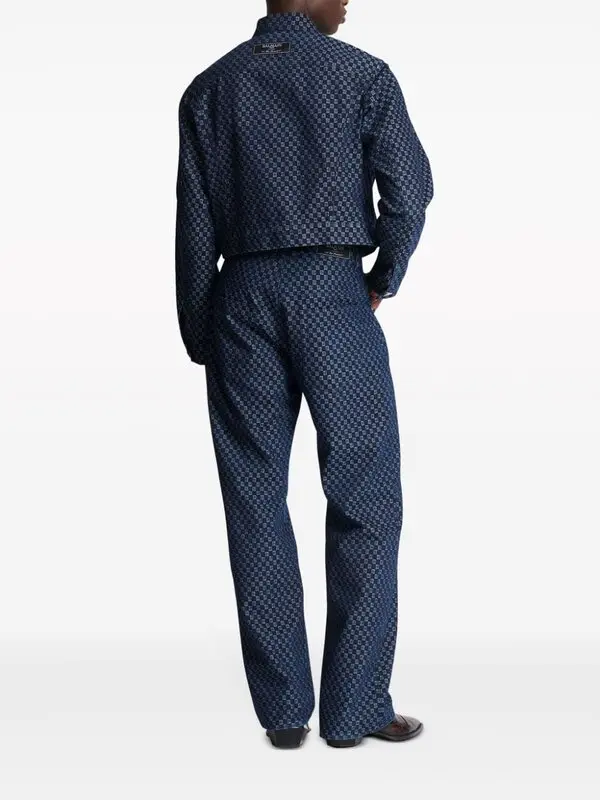Balmain Monogram-jacquard Denim Jacket