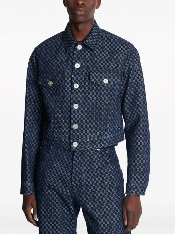 Balmain Monogram-jacquard Denim Jacket