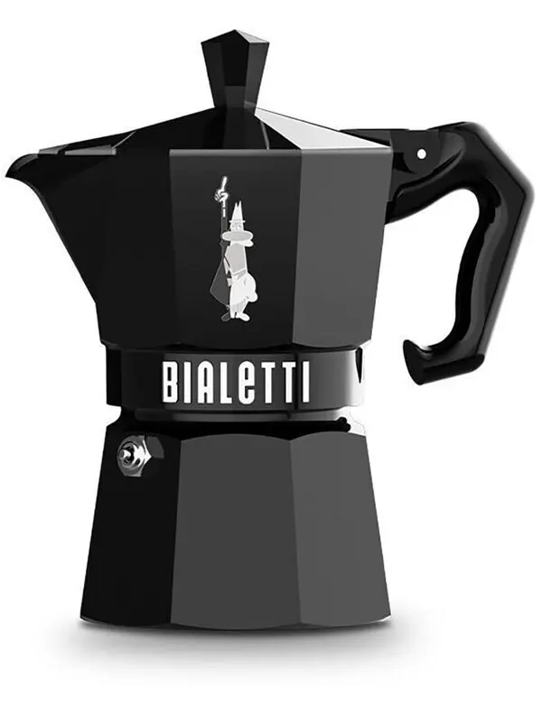 BIALETTI Moka Express Lasered-alfonso Coffee Maker - Black