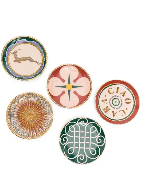 La DoubleJ Cortile Porcelain Mini Plates - Pink