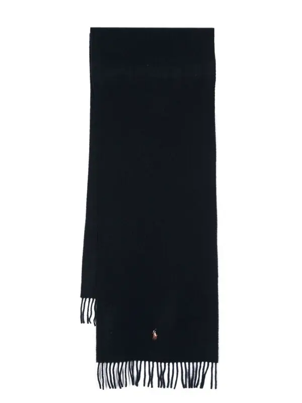 Polo Ralph Lauren Polo Pony Fringe-detailing Scarf - Blue