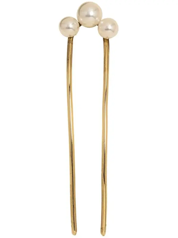JENNIFER BEHR Gretel Crystal Pearl Hairpin - Gold