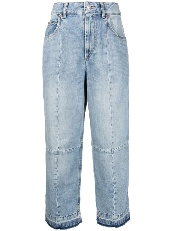 Isabel Marant Étoile Norela Patchwork Cropped Jeans