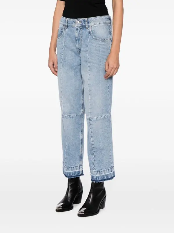 Isabel Marant Étoile Norela Patchwork Cropped Jeans