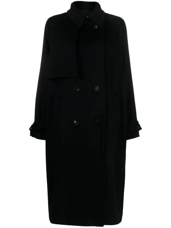 Alberto Biani Double-breasted Virgin Wool Coat