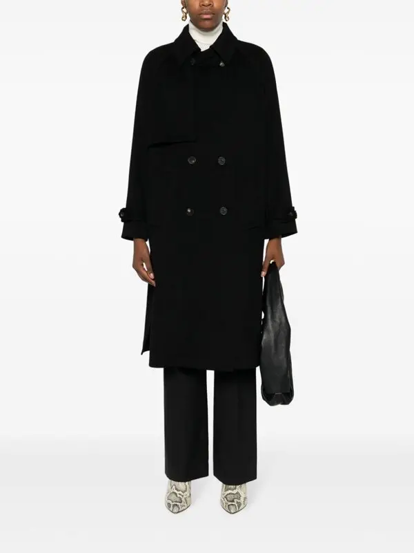 Alberto Biani Double-breasted Virgin Wool Coat