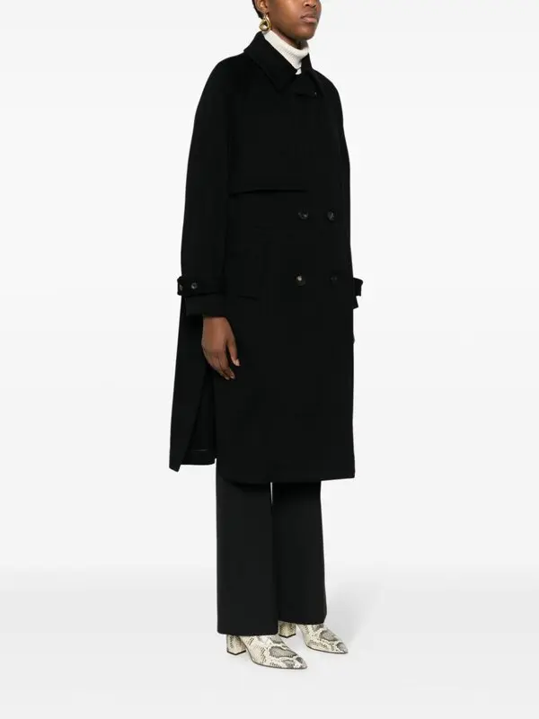 Alberto Biani Double-breasted Virgin Wool Coat