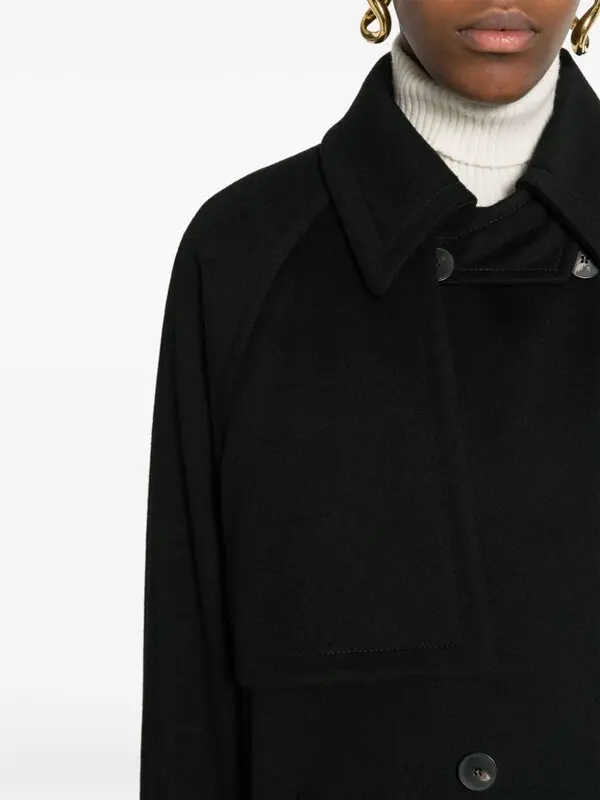 Alberto Biani Double-breasted Virgin Wool Coat