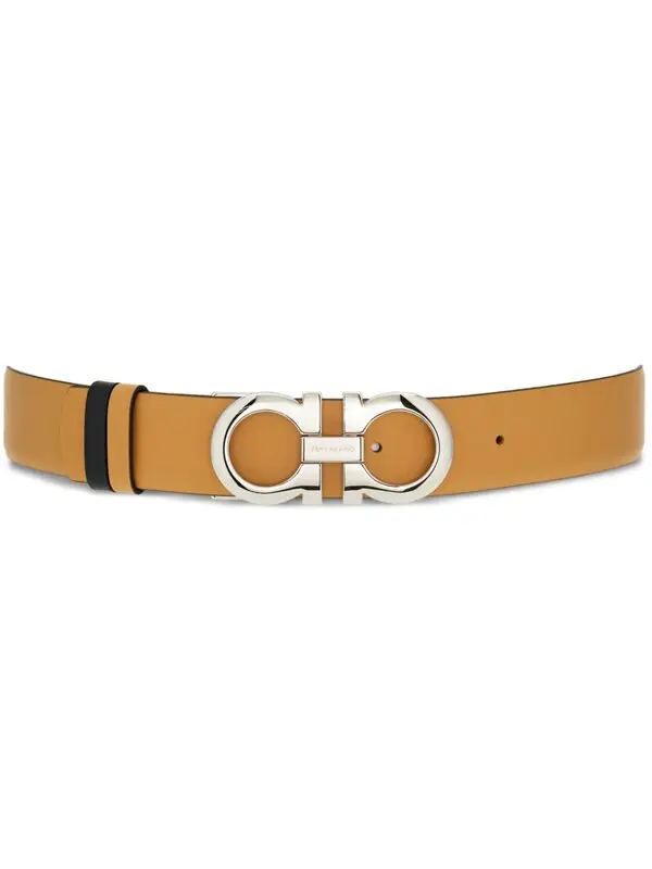 FERRAGAMO Gancini-buckle Reversible Leather Belt - Neutrals