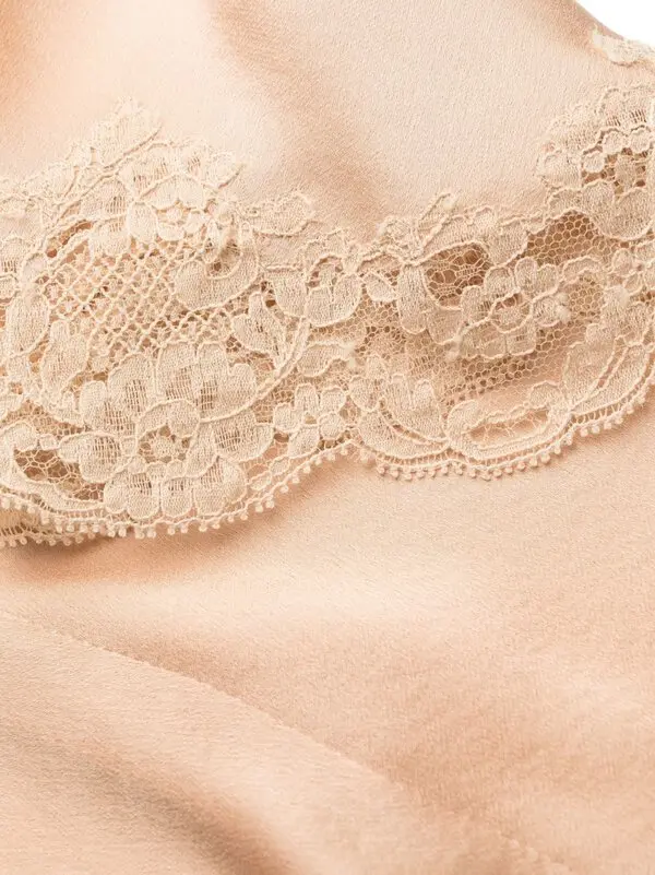 Carine Gilson Calais Caudry-lace Silk Shorts - Neutrals