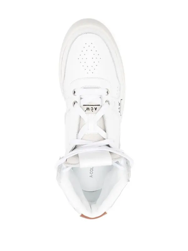 A-COLD-WALL* Logo-print Leather Hi-top Sneakers - White