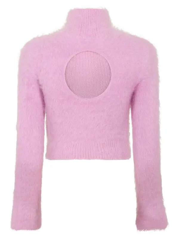 Rabanne Cut-out Detail Cropped Jumper