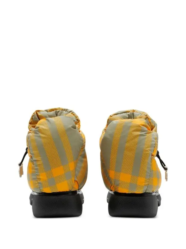 Burberry Check Padded Ankle Boots - Neutrals