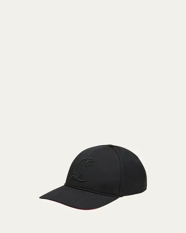 CHRISTIAN LOUBOUTIN Mooncrest Baseball Cap - Black/silver