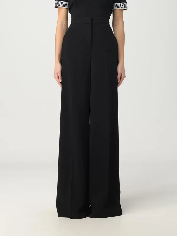 Moschino Wide Leg Pants - Black