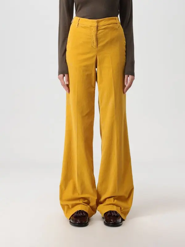 Jacob Cohen Tailored Wide Leg Corduroy Trousers - Yellow