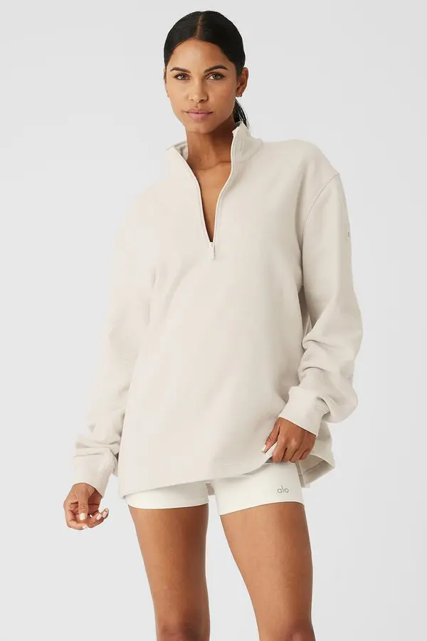 Alo Yoga Renown Heavy Weight Quarter Zip Sweatshirt