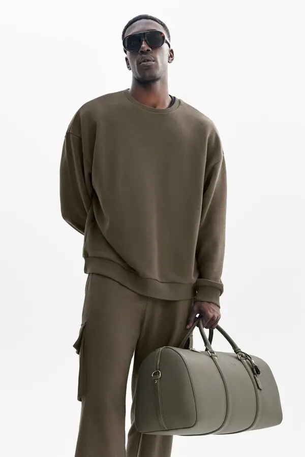 Alo Yoga Chill Crewneck" Pullover Top - Olive Tree