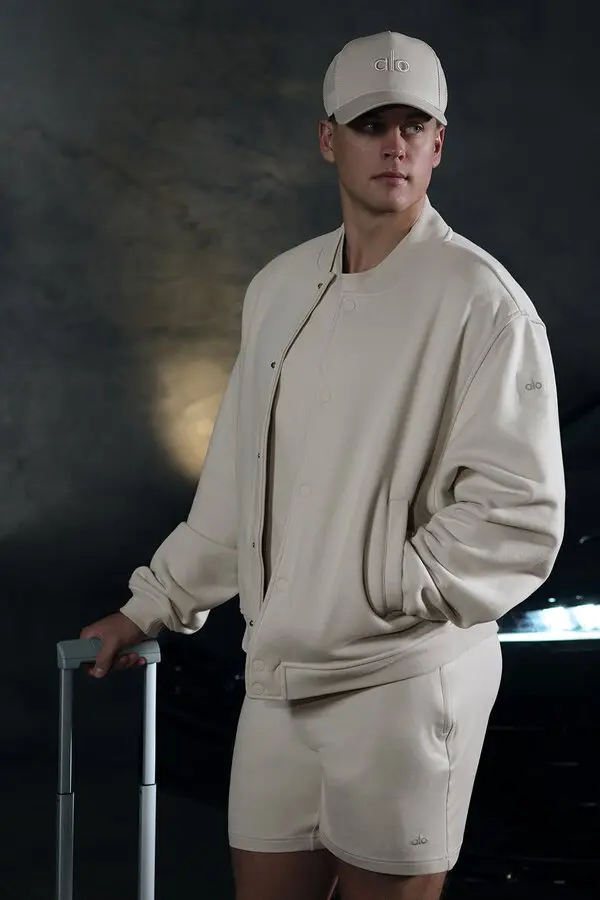 Alo Yoga Renown Varsity Jacket - Bone