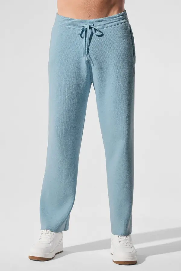 Alo Yoga Scholar Straight Leg Sweatpant Celestial Blue Heather