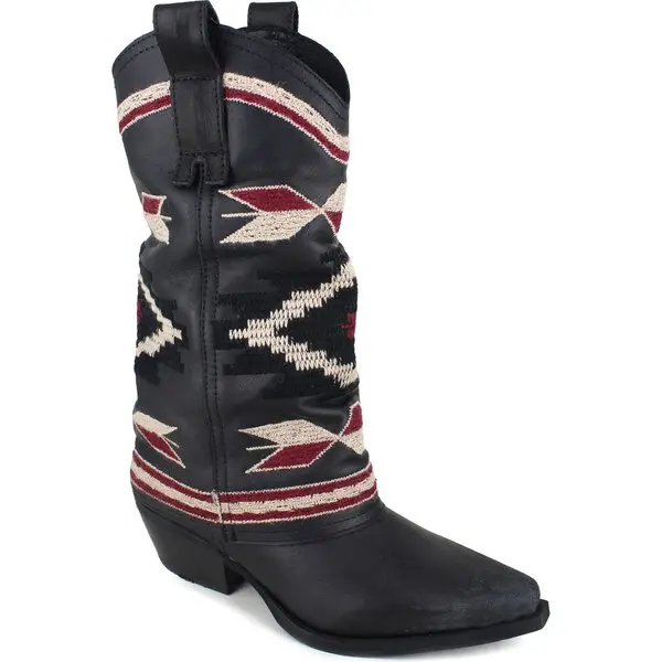 ZIGI Azra Western Boots - Black Leather