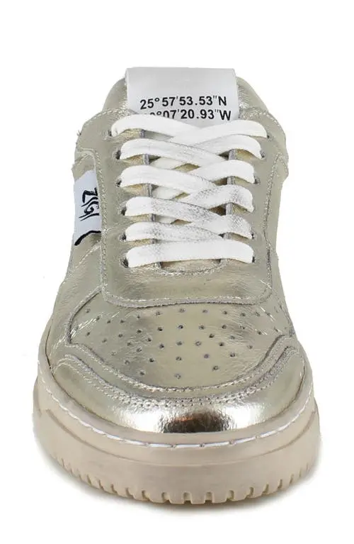 ZIGI Metallic Sneakers - Gold Leather