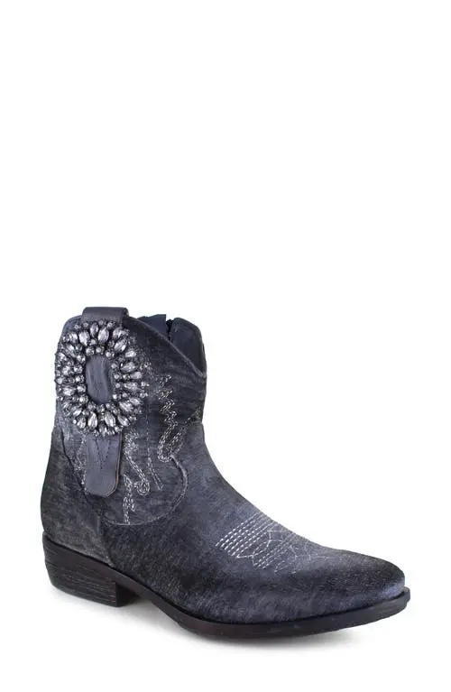 ZIGI Edith Velvet Western Boots - Gray Velvet