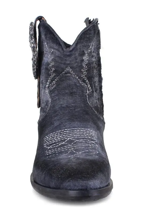 ZIGI Edith Velvet Western Boots - Gray Velvet