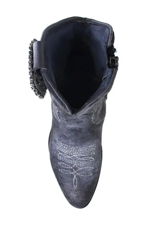 ZIGI Edith Velvet Western Boots - Gray Velvet