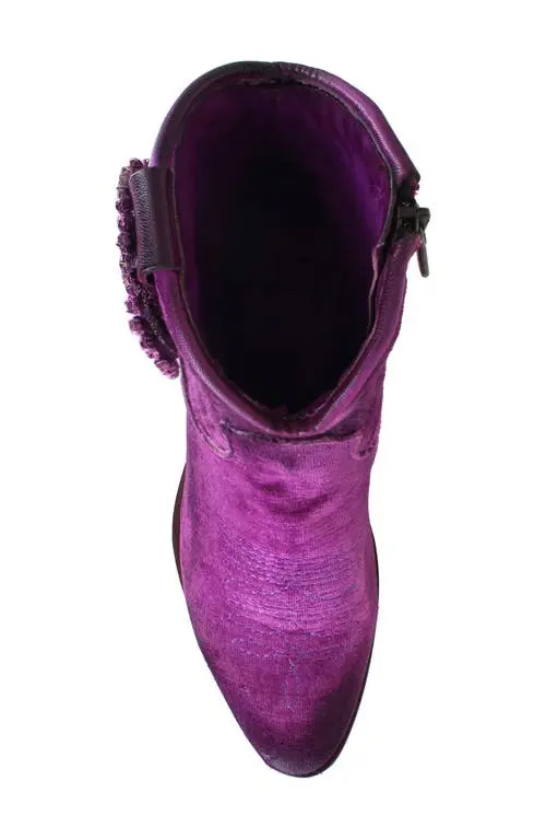 ZIGI Edith Velvet Western Boots - Purple Velvet