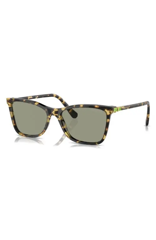 SWAROVSKI Rectangular Sunglasses - Havana