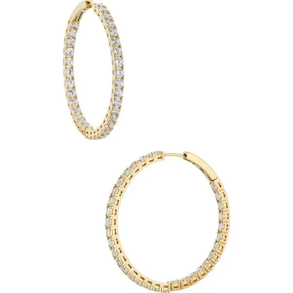 Nadri Inside Out Hoop Earrings - Gold