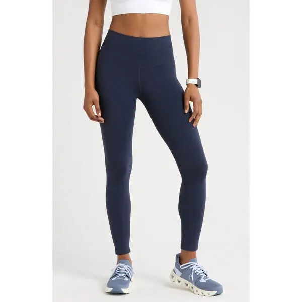 Zella Studio Luxe High Waist 7/8 Leggings - Navy Sapphire