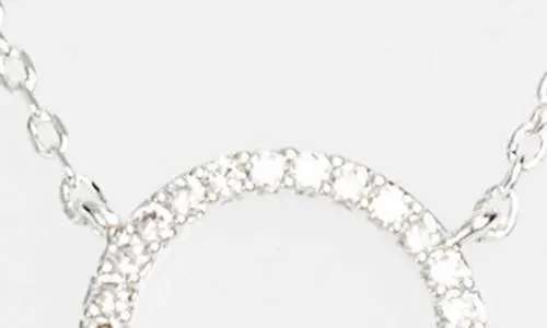 Estée Lauder Pavé Circle Pendant Necklace - Silver