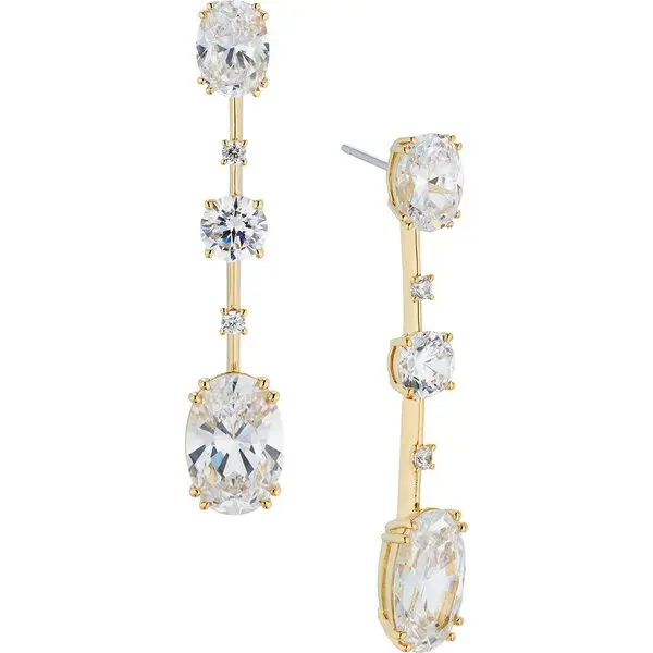 Nadri Evelyn Cubic Zirconia Drop Earrings - Gold