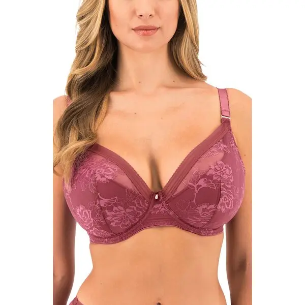 Fantasie Fusion Lace Underwire Plunge Bra - Rosewood