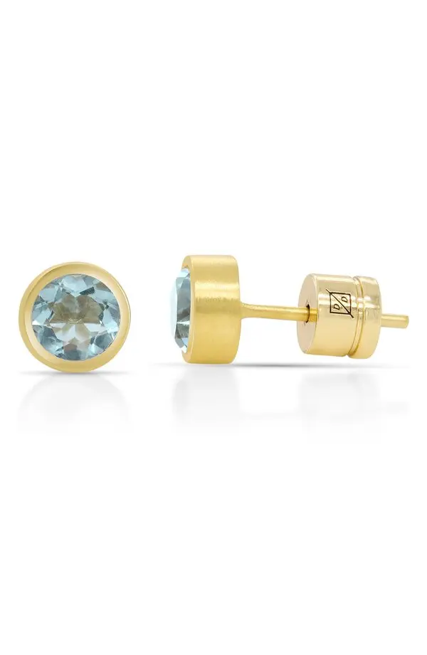 DEAN DAVIDSON Signature Small Knockout Stud Earrings - Blue Topaz/ Gold