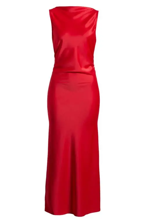 WAYF X Jourdan Sloane Bella Satin Dress - Red