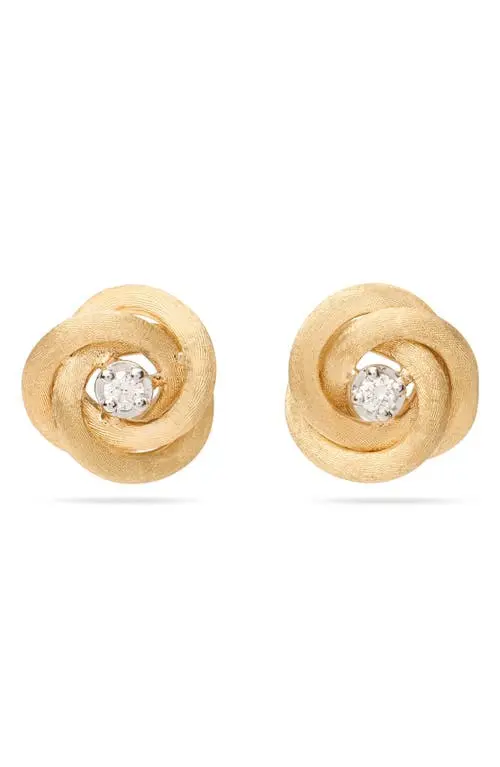 Marco Bicego Jaipur Diamond Stud Earrings - Yellow Gold