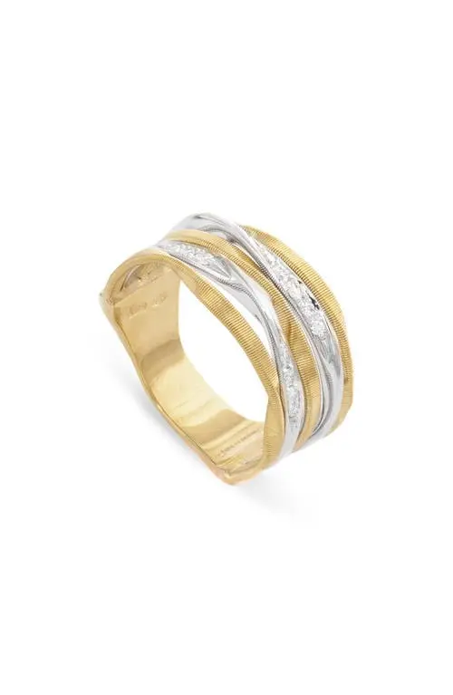 Marco Bicego Marrakech Diamond Stack Ring - Yellow Gold