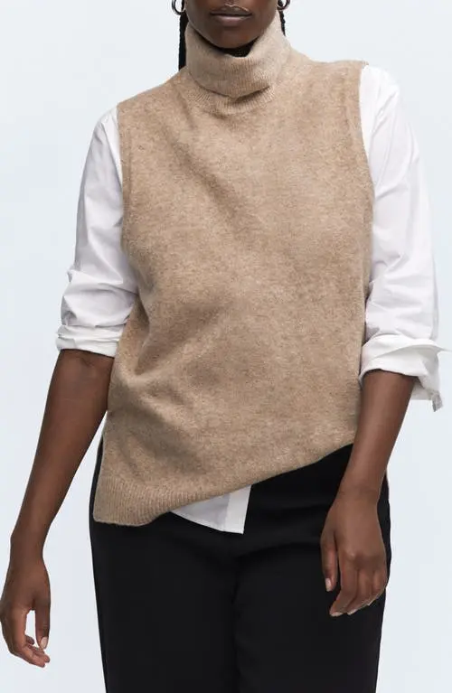 Mango Sleeveless Turtleneck Sweater