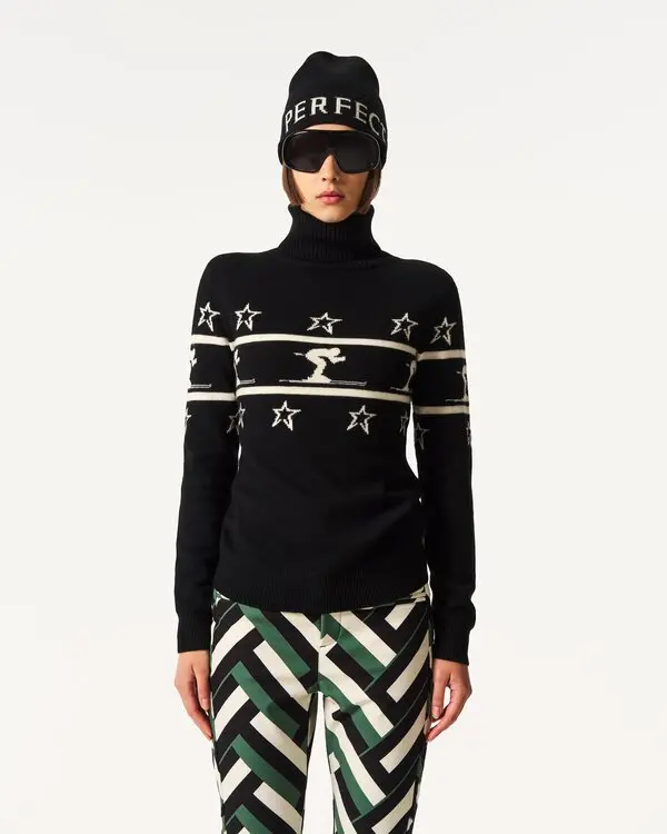 Perfect Moment Little Skier Merino Wool Sweater
