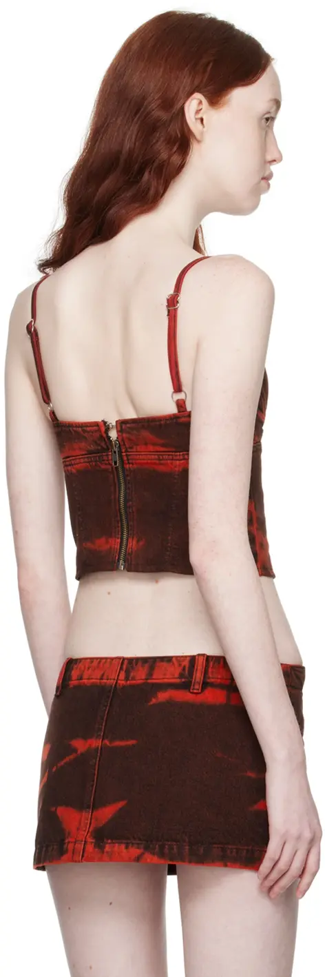 Red Kiko Denim Tank Top