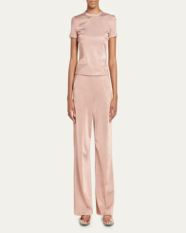 Giorgio Armani Lurex Bonded Jersey Trousers