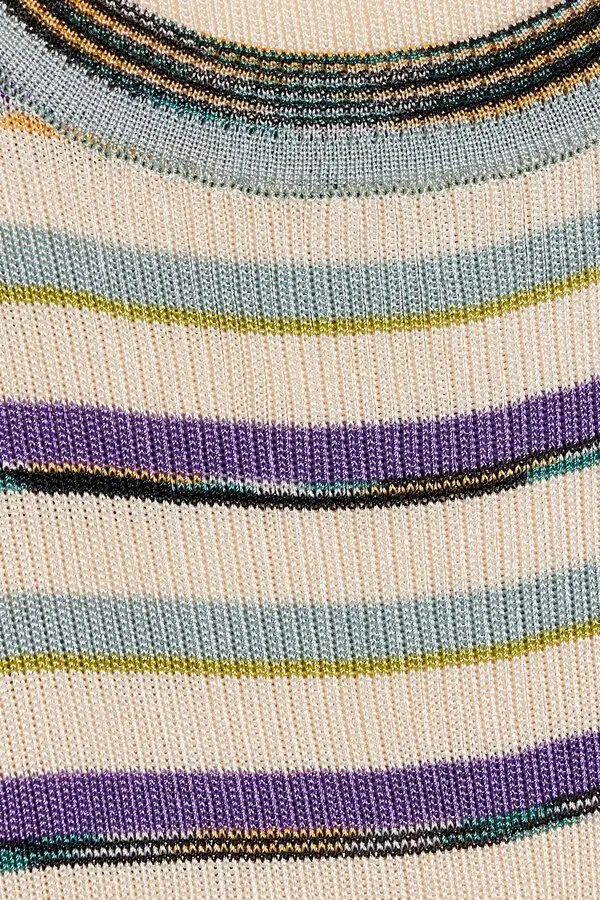 Missoni Striped Crochet-knit Tank